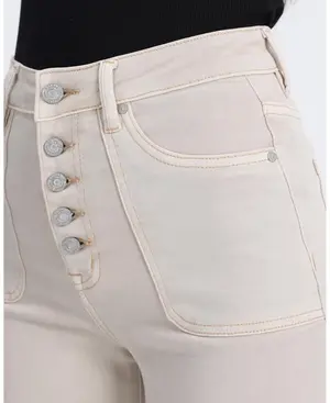 BAYEAS High Rise Wide Leg Denim Jeans
