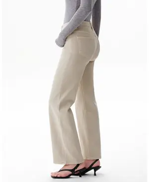 BAYEAS High Rise Wide Leg Stretch Denim Jeans In Voida Wash