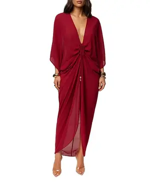 JLUXLABEL Longer Days Cover Up Dress - Berry