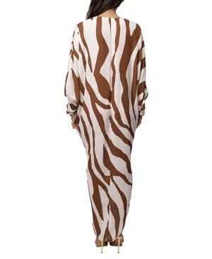 JLUXLABEL Longer Days Cover Up Dress - Brown Zebra