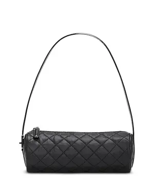 Mz Wallace Astor Quilted Cylinder Shoulder Bag - Black