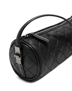 Mz Wallace Astor Quilted Cylinder Shoulder Bag - Black