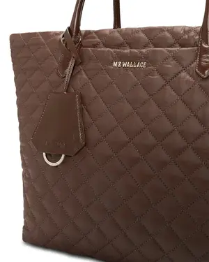 Mz Wallace Medium Quilted Tote Bag - Walnut