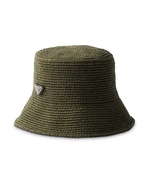 Prada Crochet Bucket Hat - Green