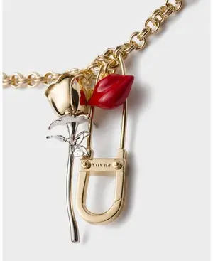Prada Enameled Metal Necklace