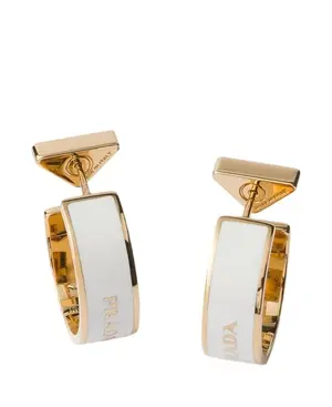 Prada Metal Earrings - White