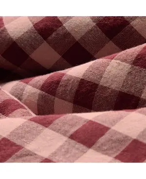 PIGLET IN BED Pembroke Gingham Linen Blend Fitted Sheet, King