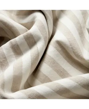 PIGLET IN BED Pembroke Stripe Linen Blend Pillowcase Pair, Queen