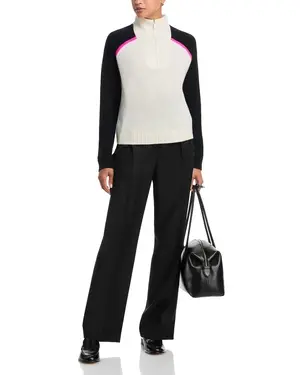 Aqua Half Zip Mock Neck Cashmere Sweater Exclusive