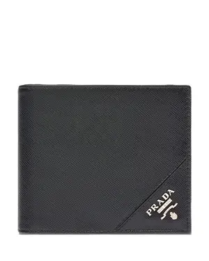 Prada Saffiano Leather Wallet With Coin Purse - Black
