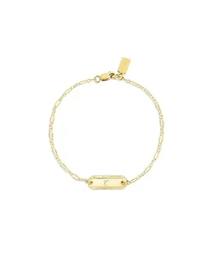 SET & STONES Cora Engraved Initial Bracelet C