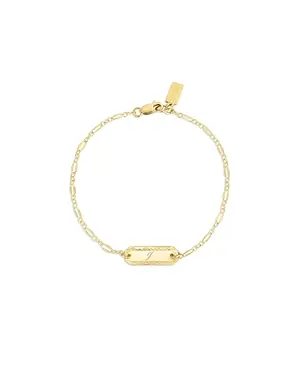 SET & STONES Cora Engraved Initial Bracelet J