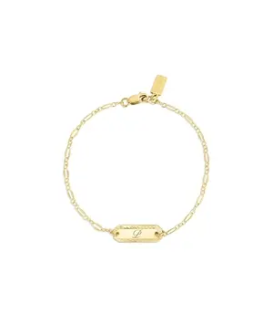 SET & STONES Cora Engraved Initial Bracelet P