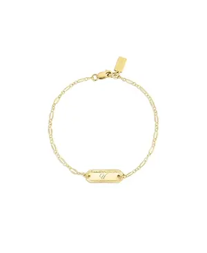 SET & STONES Cora Engraved Initial Bracelet U