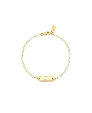 SET & STONES Cora Engraved Initial Bracelet V