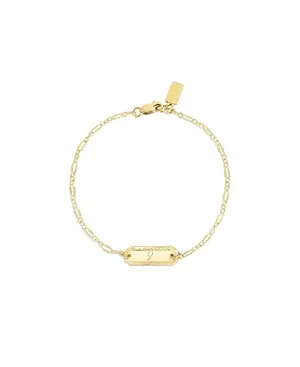 SET & STONES Cora Engraved Initial Bracelet Z