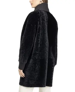 Gorski Reversible Textured Shearling Jacket