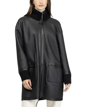 Gorski Reversible Textured Shearling Jacket