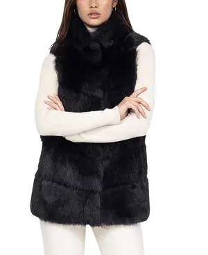 Gorski Reversible Merinillo Shearling Lamb Vest Black