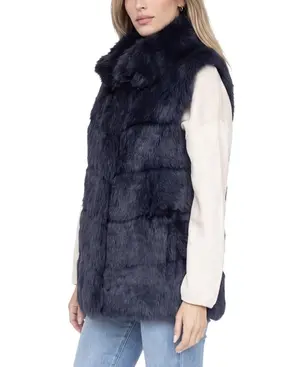 Gorski Reversible Merinillo Shearling Lamb Vest - Navy