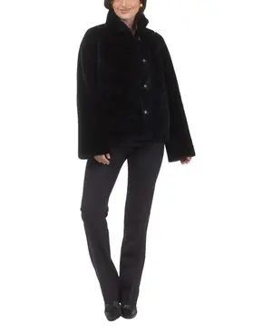 Gorski Reversible Merino Shearling Lamb Chevron Jacket