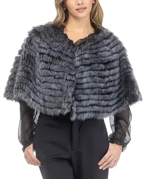Gorski Toscana Shearling Lamb Layered Capelet