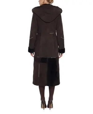 Gorski Select Shearling Lamb Parka With Embroidery Stitching And Suede Finish