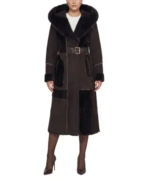 Gorski Select Shearling Lamb Parka With Embroidery Stitching And Suede Finish