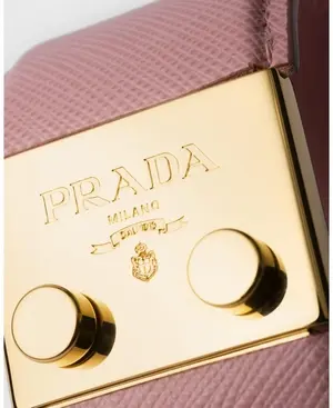 Prada Metal And Saffiano Leather Bracelet - Pink