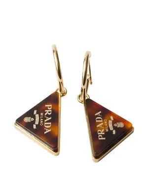 Prada Earrings With Tortoiseshell Motif