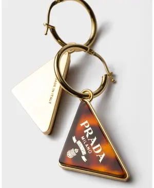 Prada Earrings With Tortoiseshell Motif