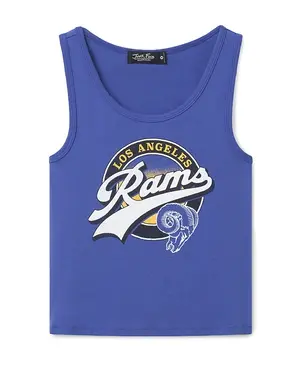 Junk Food Clothing Los Angeles Rams Cropped Tank - Liberty