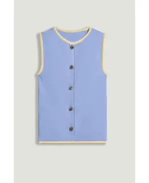 NOCTURNE Button-embellished Knit Top