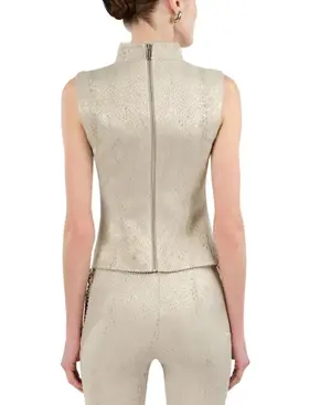 NOCTURNE Braid-trim Bustier Top