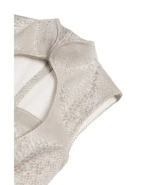 NOCTURNE Braid-trim Bustier Top