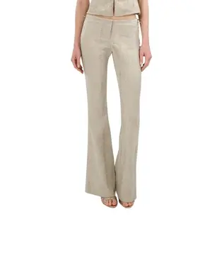 NOCTURNE Snake Print Jacquard Flare Trousers