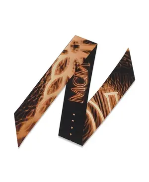 Mcm M50 Logo Petite Silk Scarf