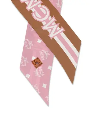 Mcm Monogram Print Petite Scarf In Organic Silk