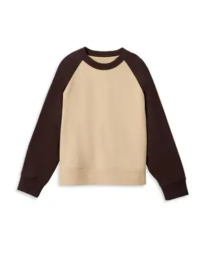 Whistles Contrast Sleeve Cotton Sweater