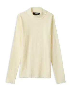 Whistles Textured Long Sleeve Top