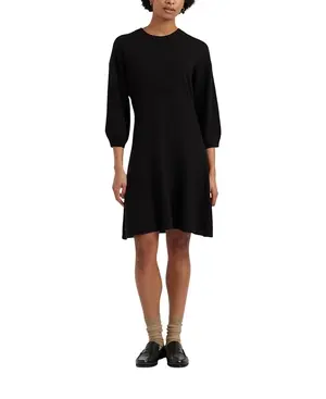 Chinti & Parker Wool-cashmere Wide-sleeve Dress - Black