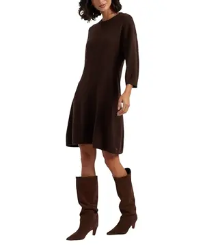 Chinti & Parker Wool-cashmere Wide-sleeve Dress - Chocolate