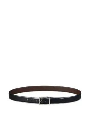 Calvin Klein Grained Leather Belt With Logo-engraved Buckle