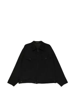 Yohji Yamamoto Zip-up Shirt Jacket - Black