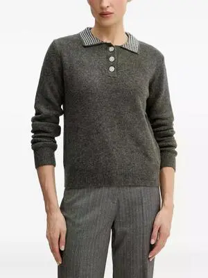 MORGAN Embellished Collared Sweater