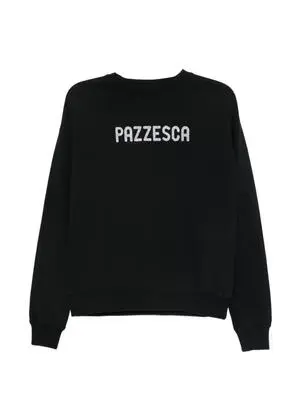 MC2 SAINT BARTH Glitter Logo Sweatshirt - Black