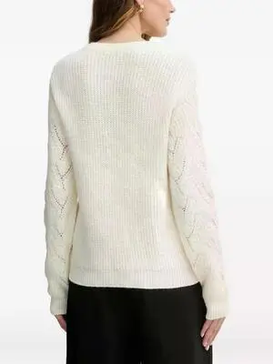 MORGAN Long Sleeve Openwork Sweater