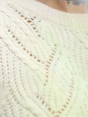 MORGAN Long Sleeve Openwork Sweater