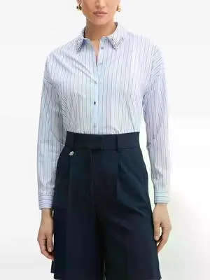MORGAN Striped Shirt With Embellished Collar