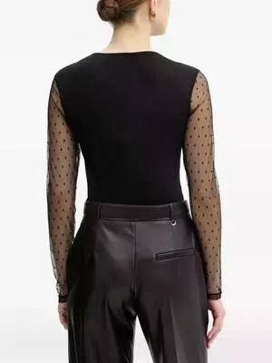 MORGAN Lace Spotted Bodysuit